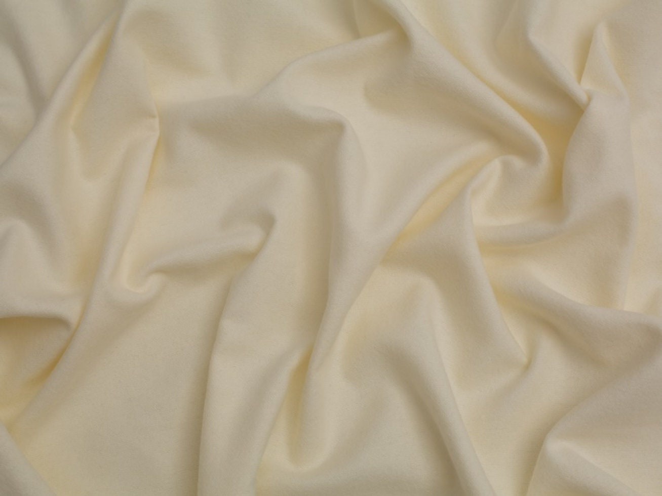 Minerva Core Range Extra Wide Light Cotton Flannel Fabric Cream Plain ...