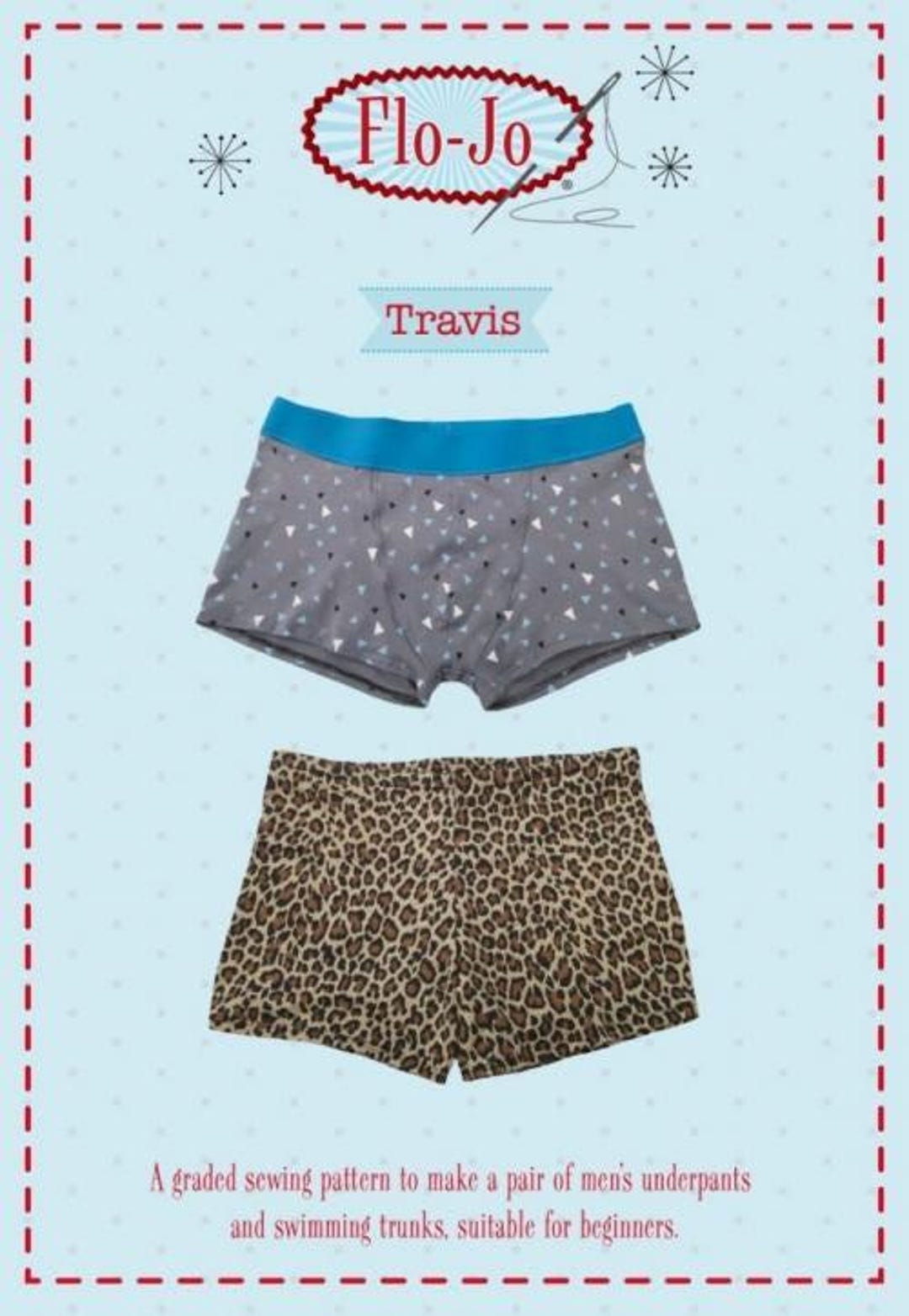 Flo-jo Sewing Pattern Travis Trunks Men S-XXL Lingerie - Etsy