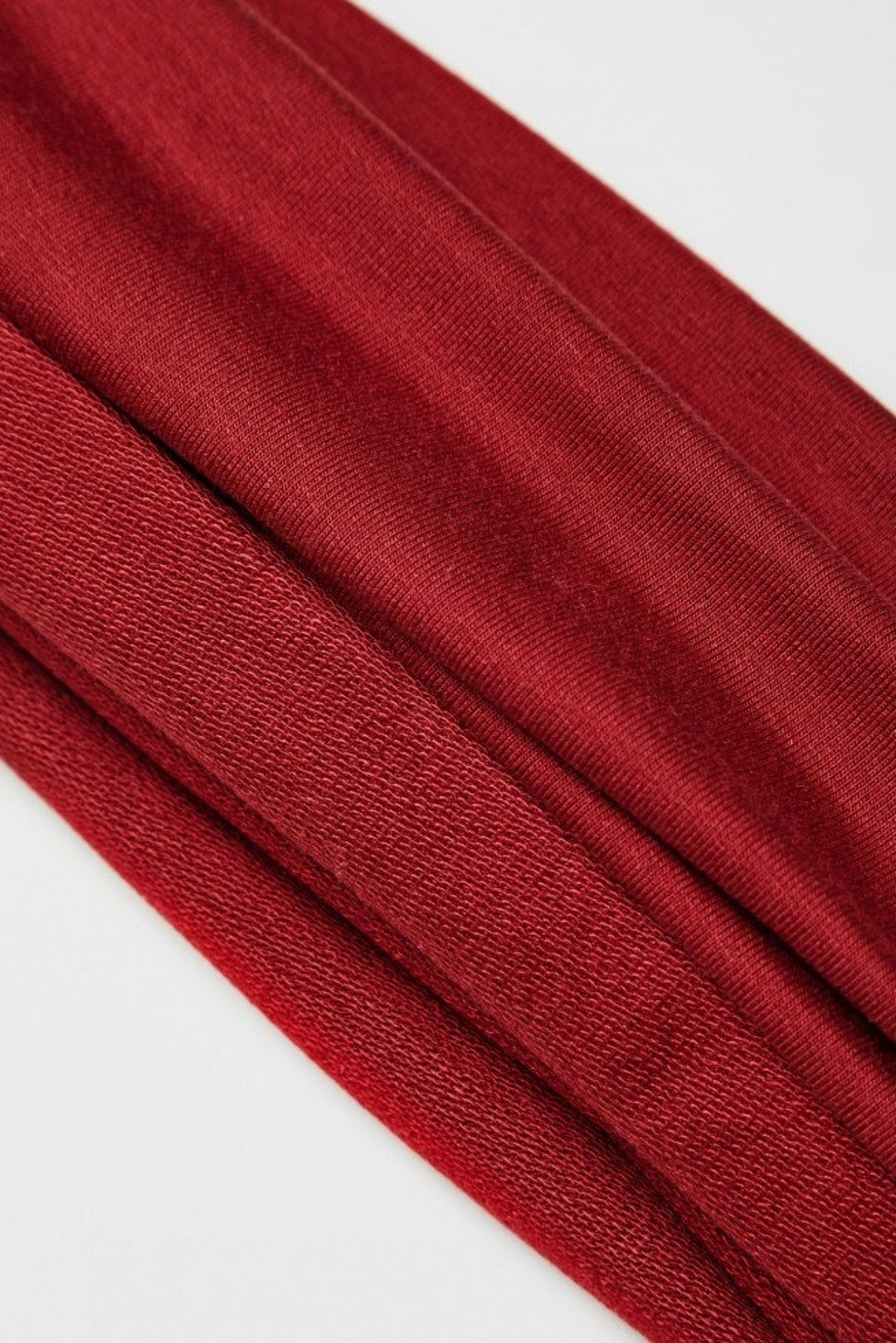 Tencel Lyocell Loop Back French Terry Stretch Knit Fabric - Berry Plain ...
