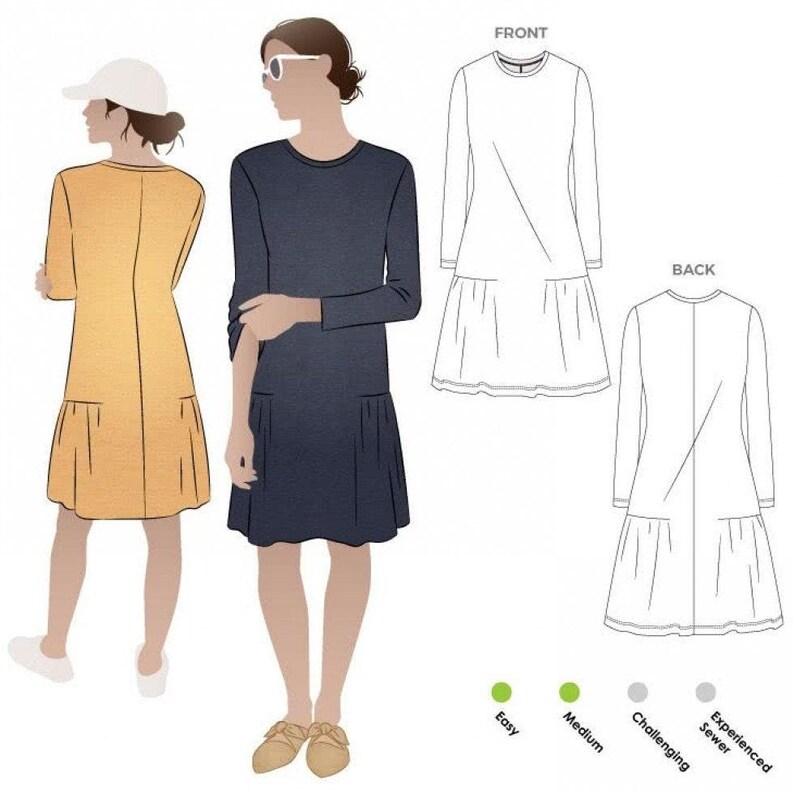 Style Arc Sewing Pattern Talulah Knit Dress Women - Etsy