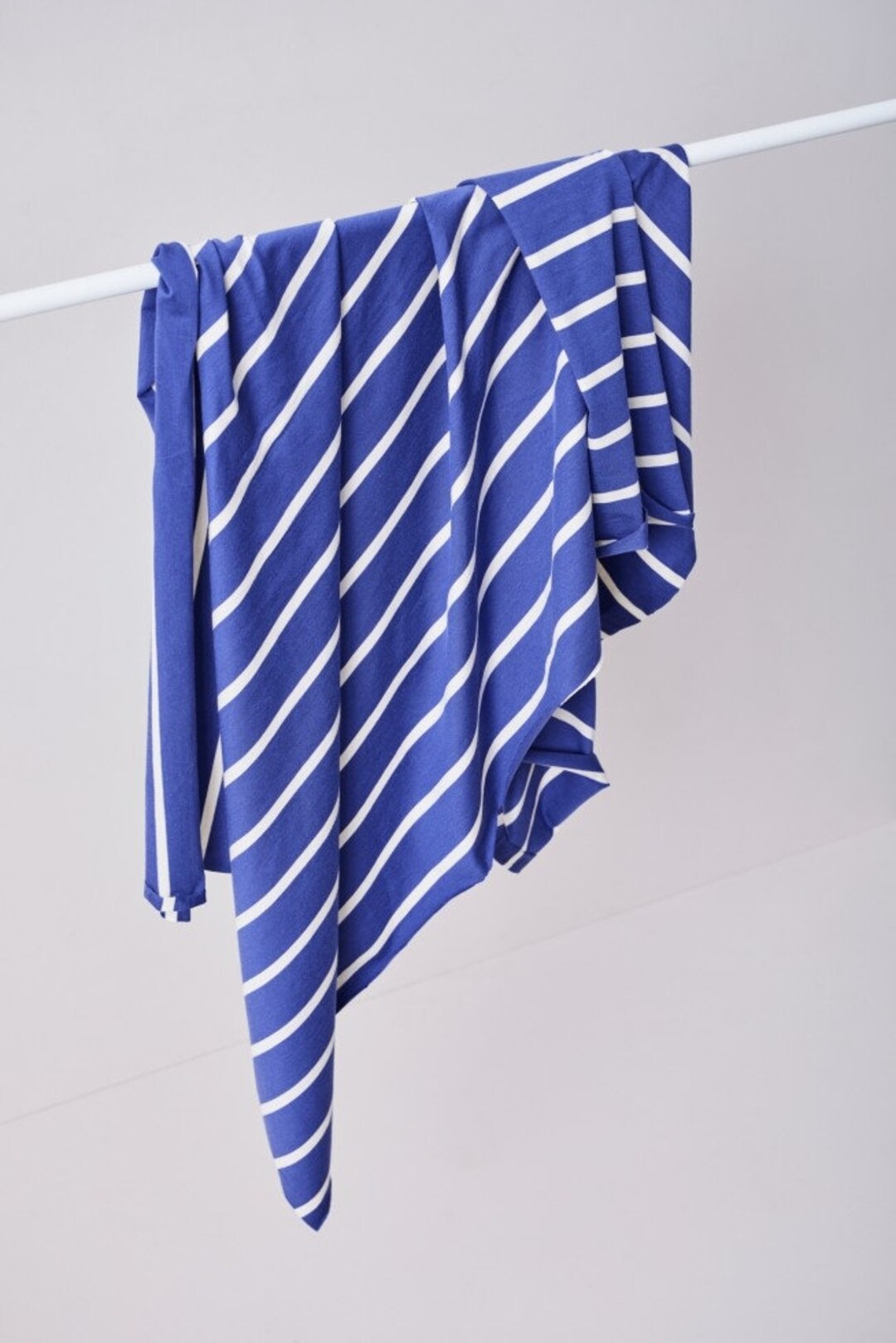 Nova Stripe Tencel Modal Cotton Jersey Stretch Knit Fabric - Lapis ...