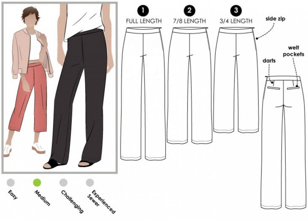 Style Arc Sewing Pattern Natasha Pants Women - Etsy
