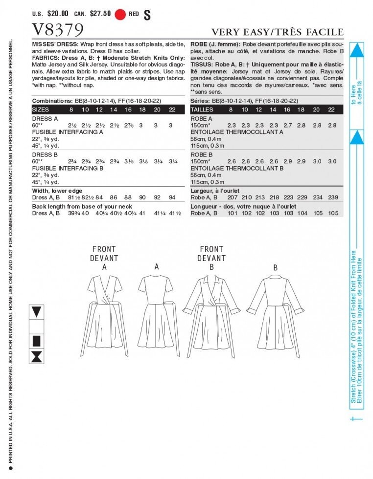Vogue Sewing Pattern 8379 Women - Etsy