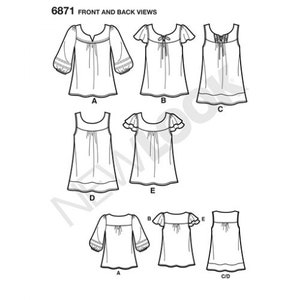 New Look Sewing Pattern 6871 Women 10-12-14-16-18-20-22 Tops - Etsy