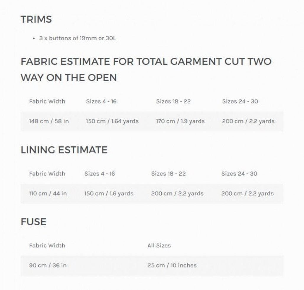 Style Arc Sewing Pattern Harriet Jacket - Etsy
