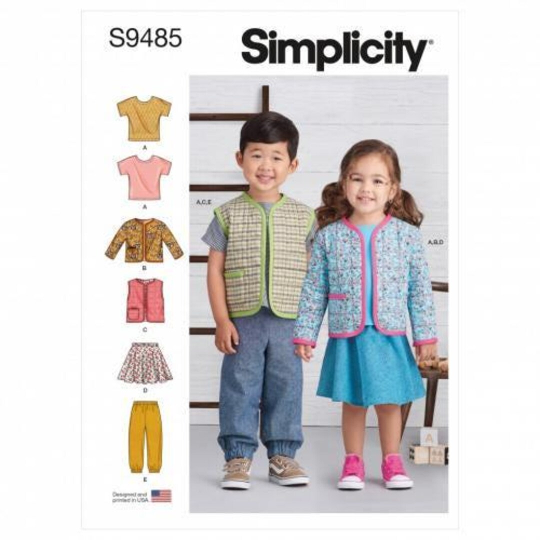 Simplicity Sewing Pattern 9485 Baby, Kids A (1/2-1-2-3-4) - Etsy