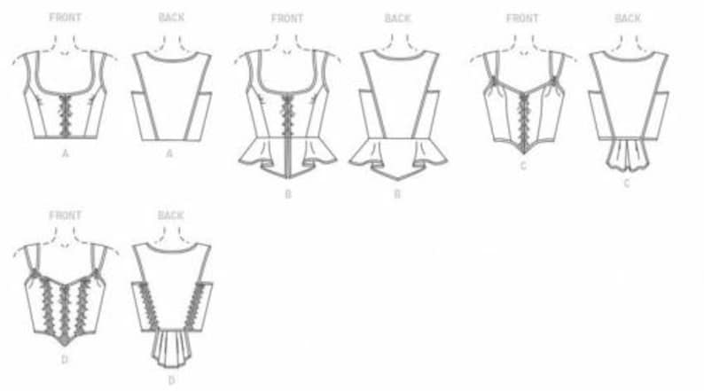 Butterick Sewing Pattern 4669 Women Corsets, Costumes, Vintage Style ...