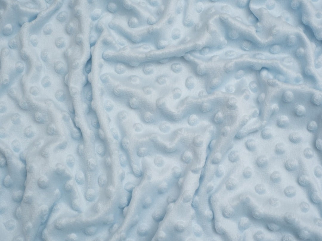 Minerva Core Range Embossed Dimple Plush Fleece Fabric - Light Blue ...