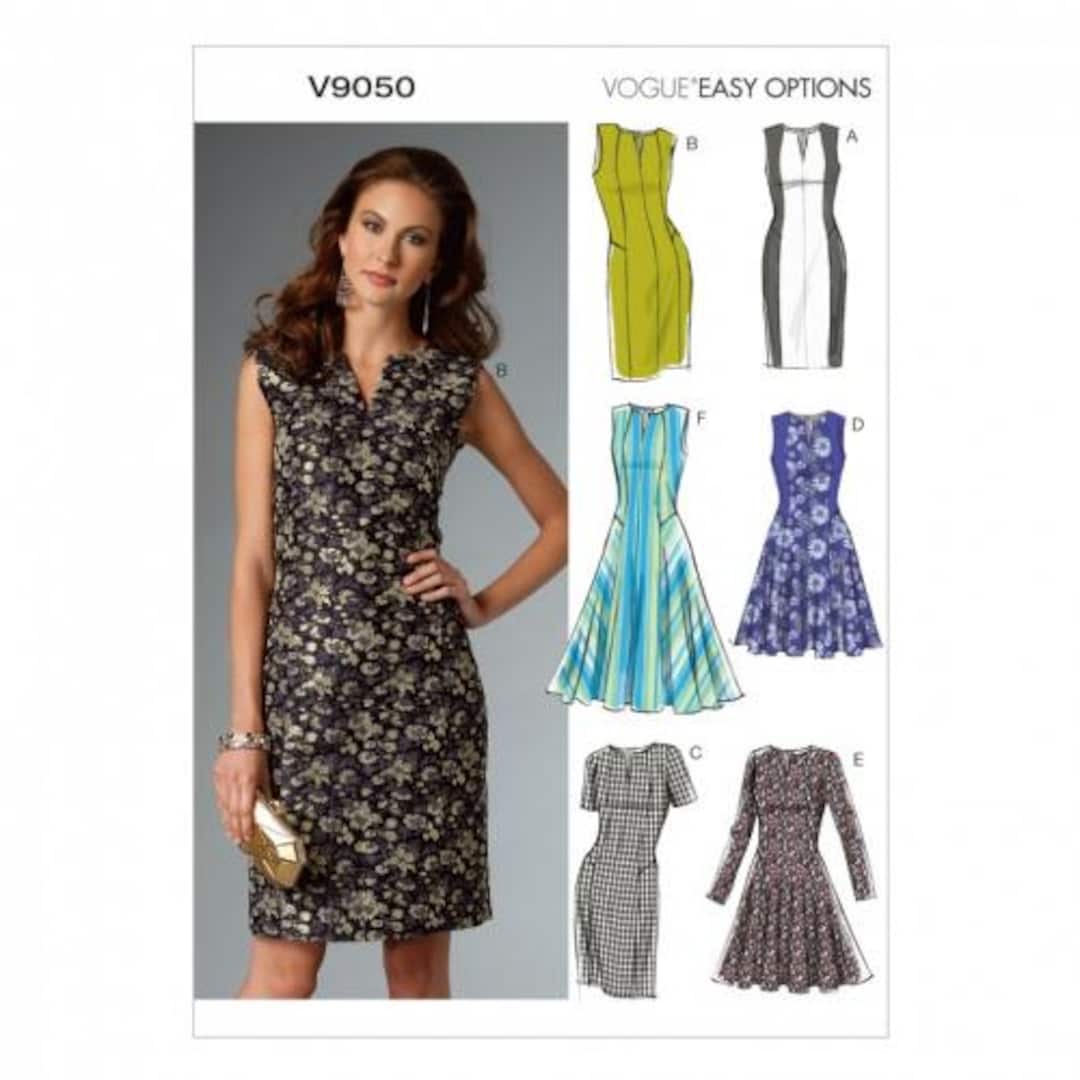 Vogue Sewing Pattern 9050 Women Dresses Difficulty Easy - Etsy