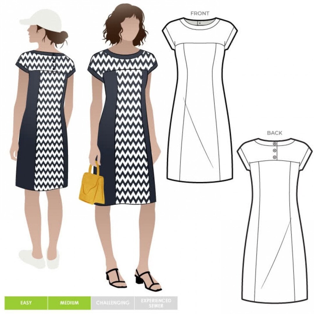 Style Arc Sewing Pattern Twiggy Knit Dress Women - Etsy
