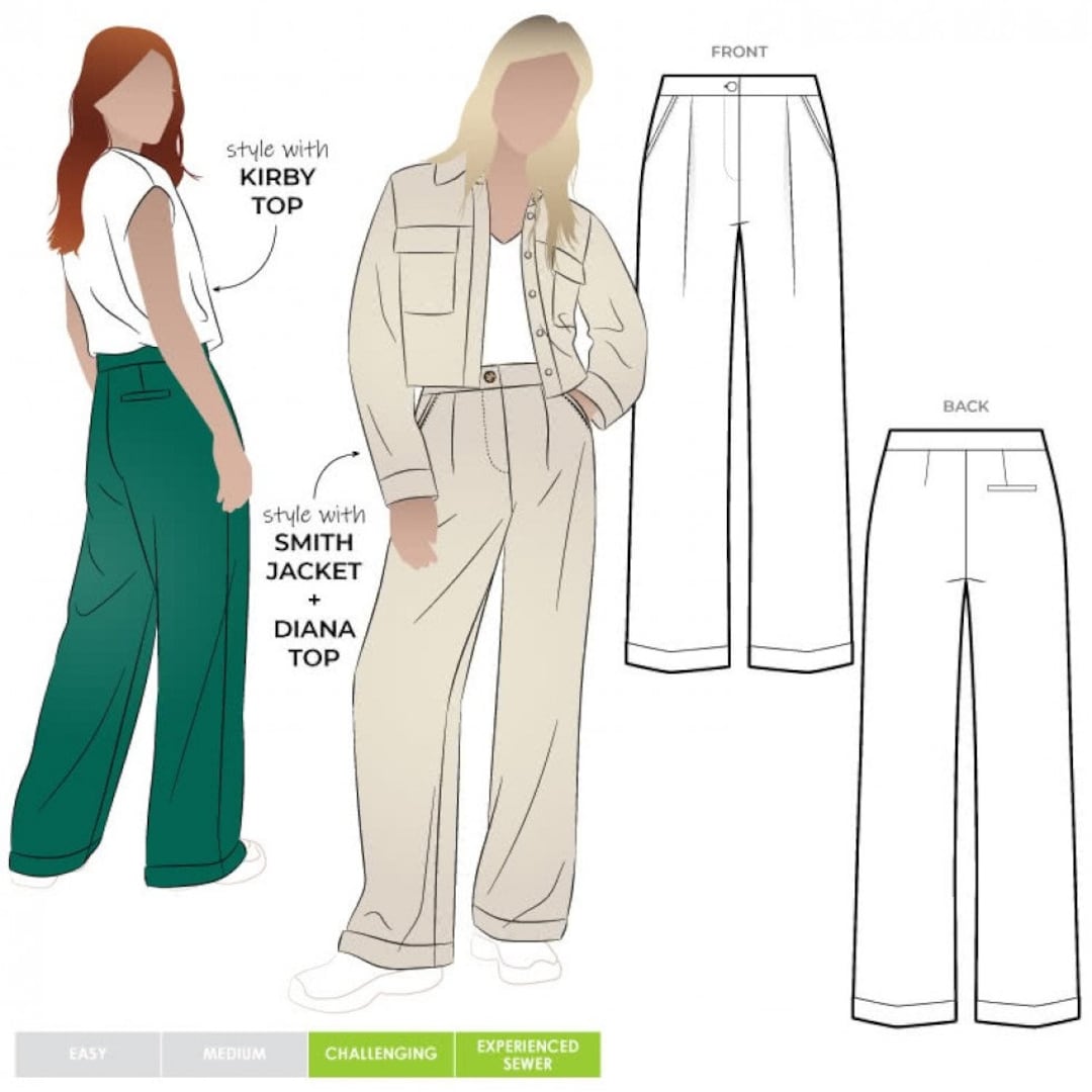 Style Arc Style Arc Sewing Pattern Spencer Pants Women - Etsy