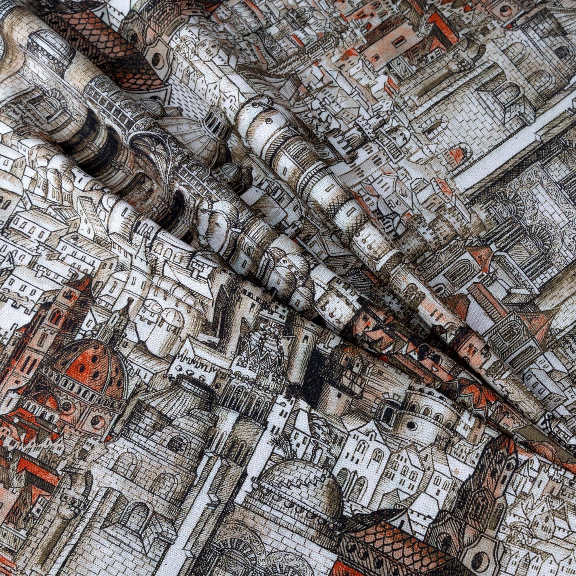 Minerva Exclusive Byzantium Streets Linen Viscose Blend Fabric - Beige ...