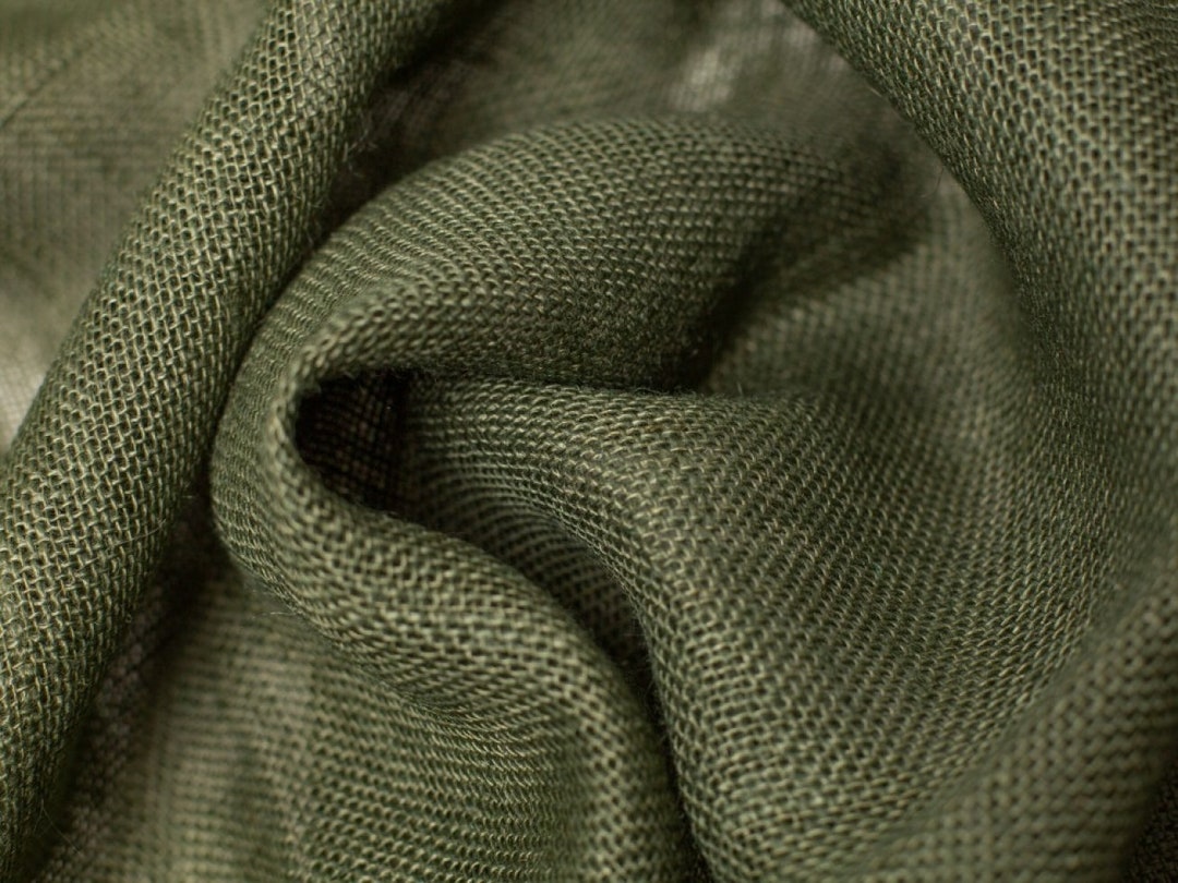 Minerva Core Range Coloured Hessian Jute Fabric - Khaki Plain Pattern ...