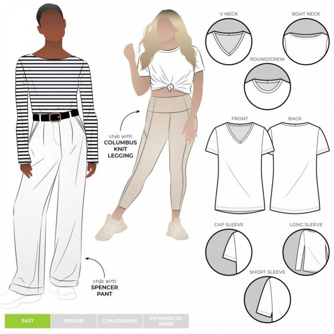 Style Arc Paper Sewing Pattern Ellis Knit T - Etsy