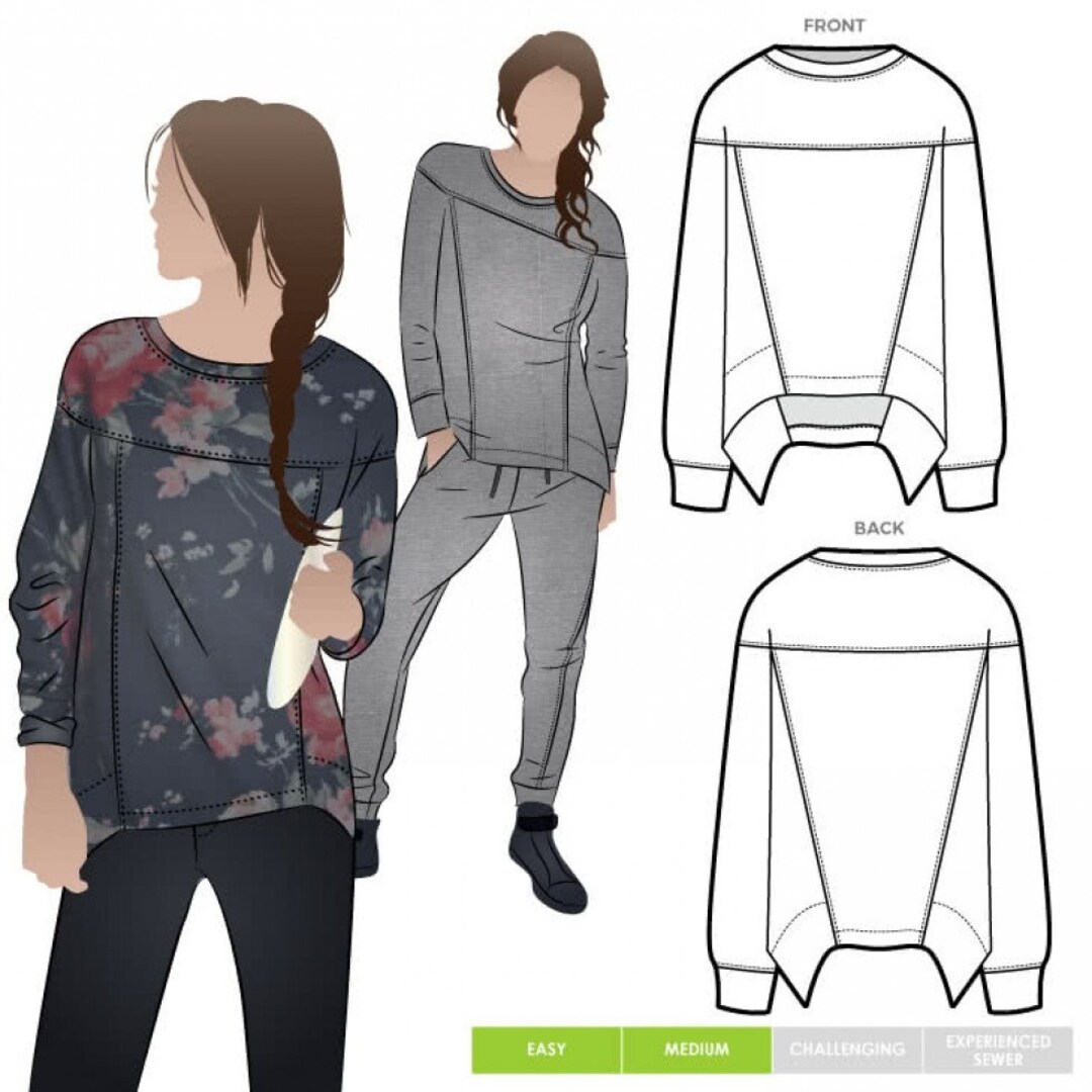Style Arc Sewing Pattern Carlsson Sweater Women - Etsy