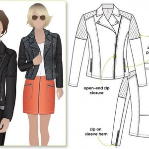 Style Arc Sewing Pattern Ziggi Jacket Women - Etsy