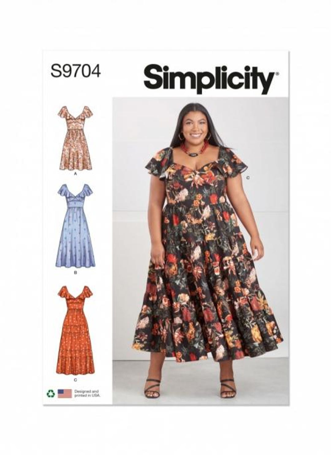 Simplicity Sewing Pattern 9704 Dresses W2 (20W-22W-24W-26W-28W) - Etsy