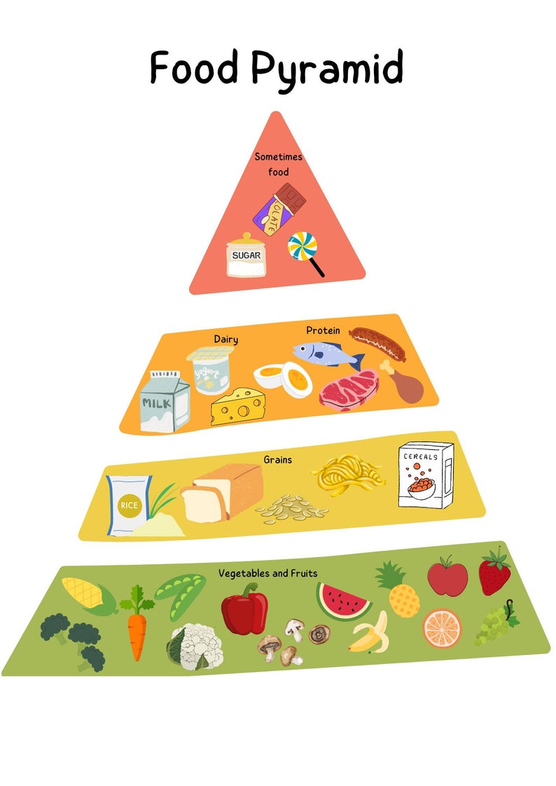 My Healthy Eating Plate and Food Pyramid - Etsy