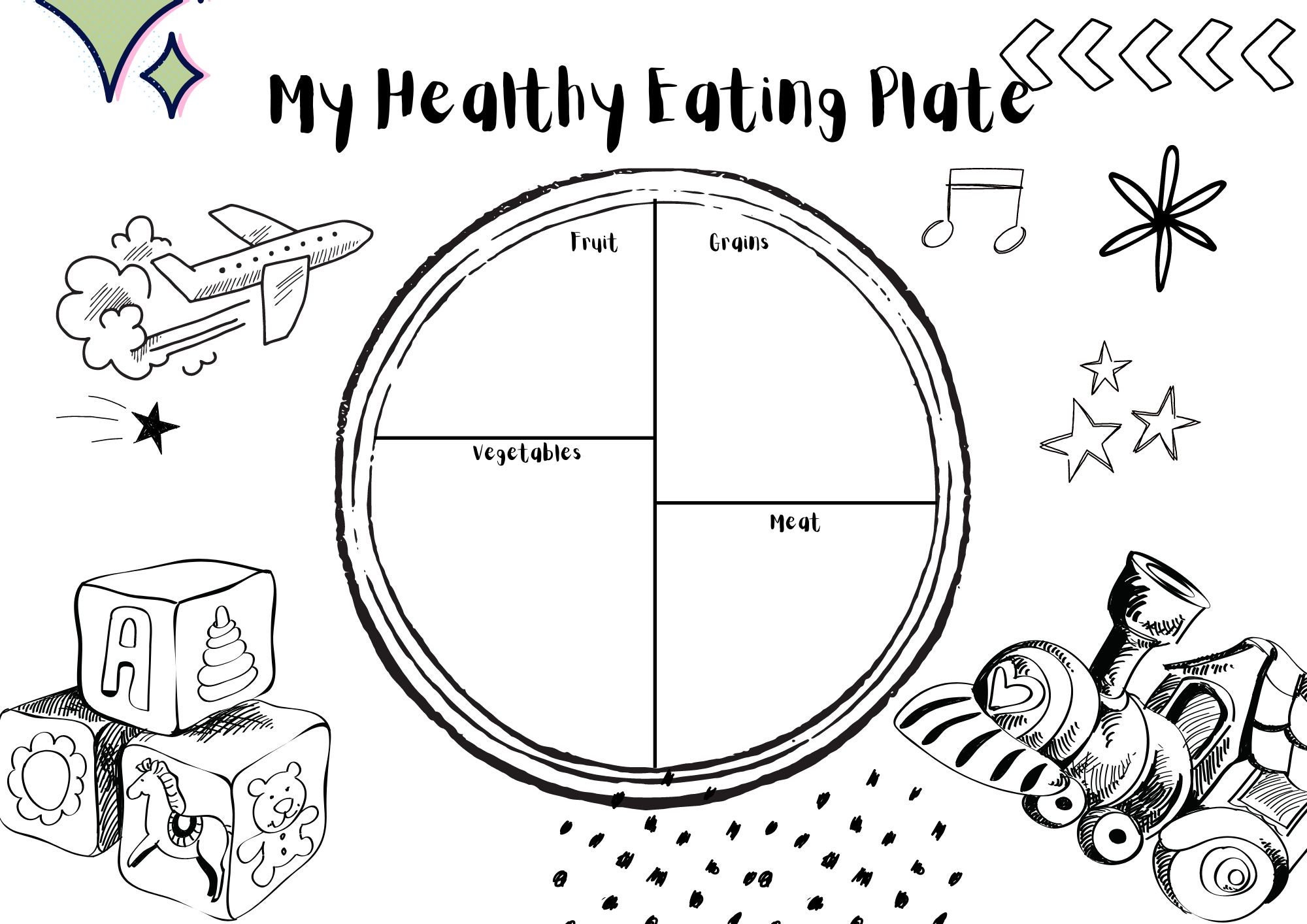 My Healthy Eating Plate and Food Pyramid - Etsy