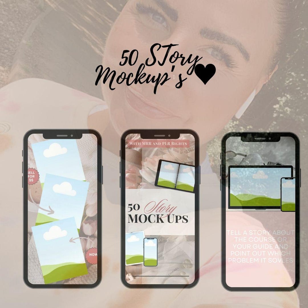 50 Story & Reel Mockups - Mockup - Social Media Instagram . Tiktok ...
