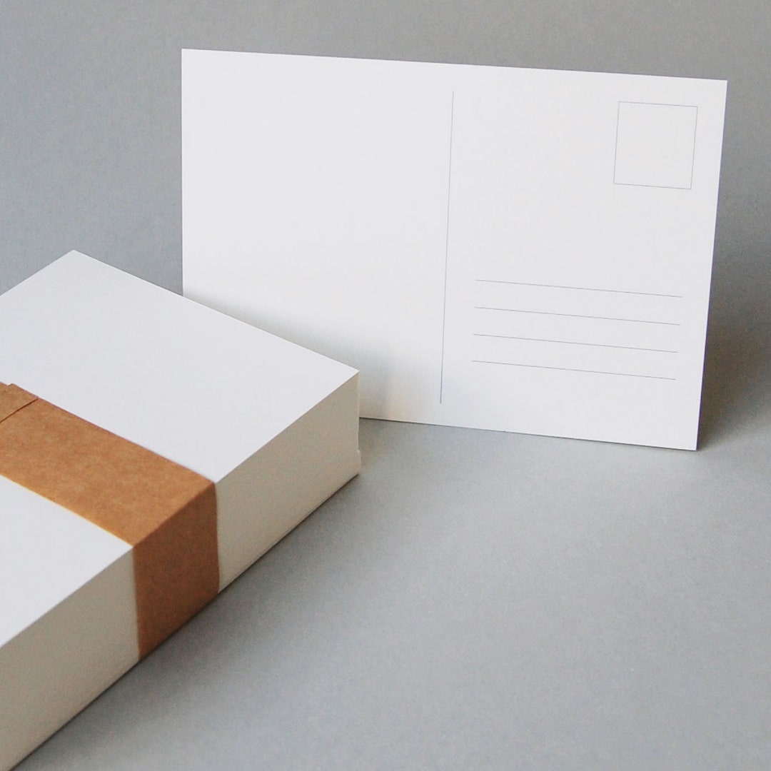 100 White Recycled DIN A6 Postcards With Pre-printed Postcards - Etsy