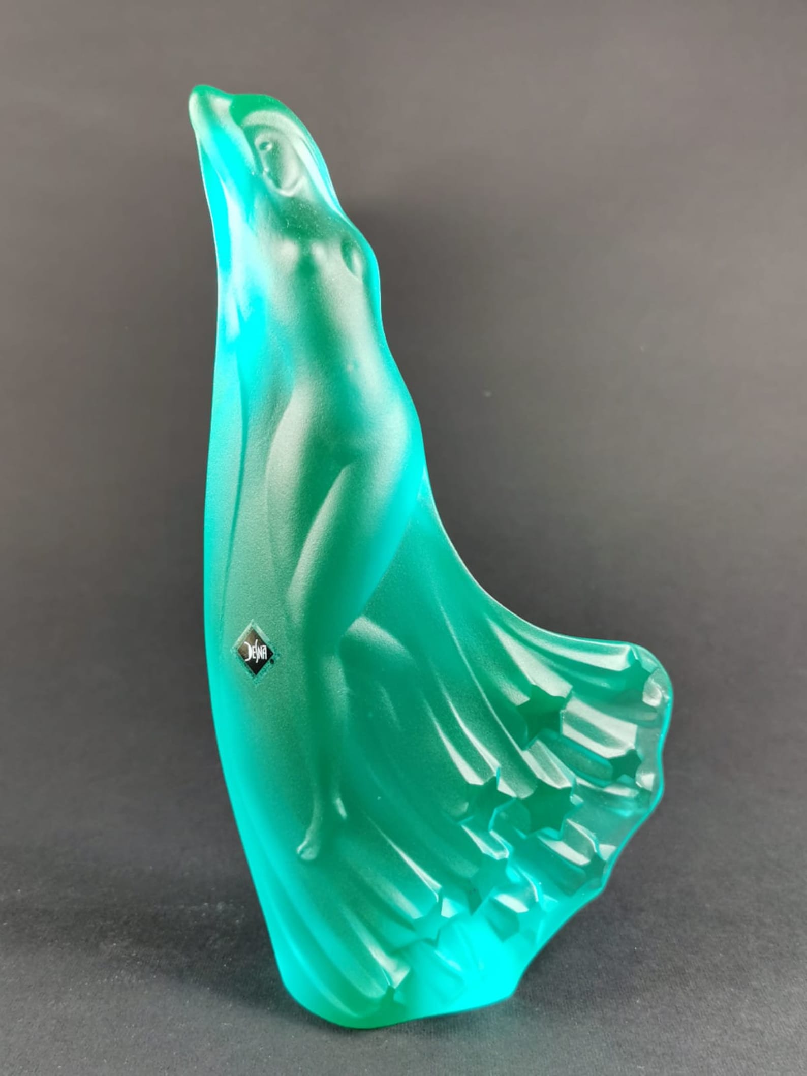 DESNA Signed, Uranium 6110 Green, UV Glows, ELECTRA Statue - Etsy