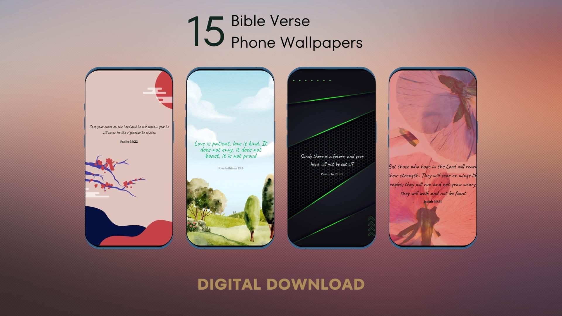 Christian Bible Verse Phone Wallpapers Inspirational Scripture Lock ...