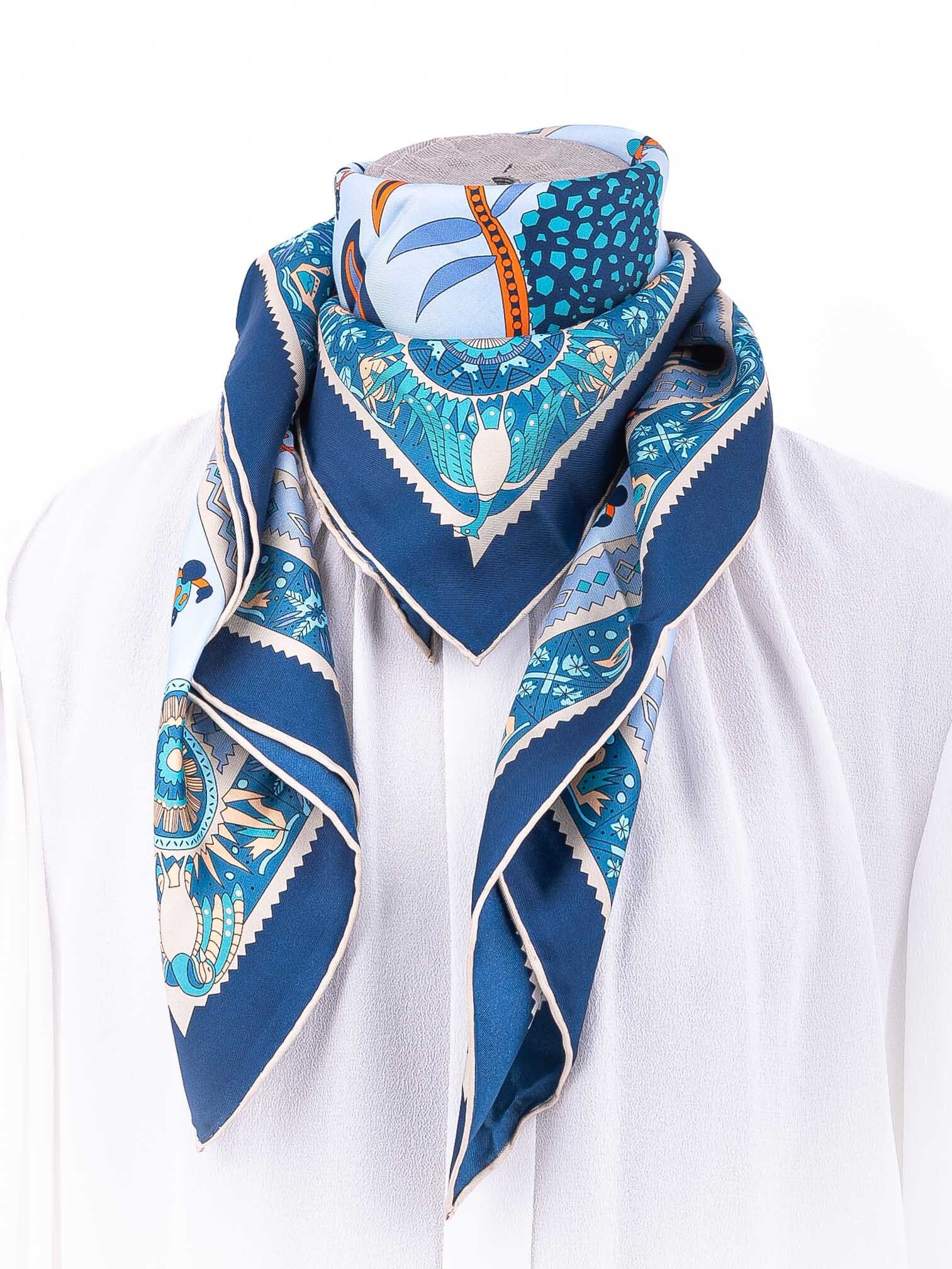 100% 14 Momme Silk Twill Scarf Square 86cm With Gift Box, Hand-rolled ...