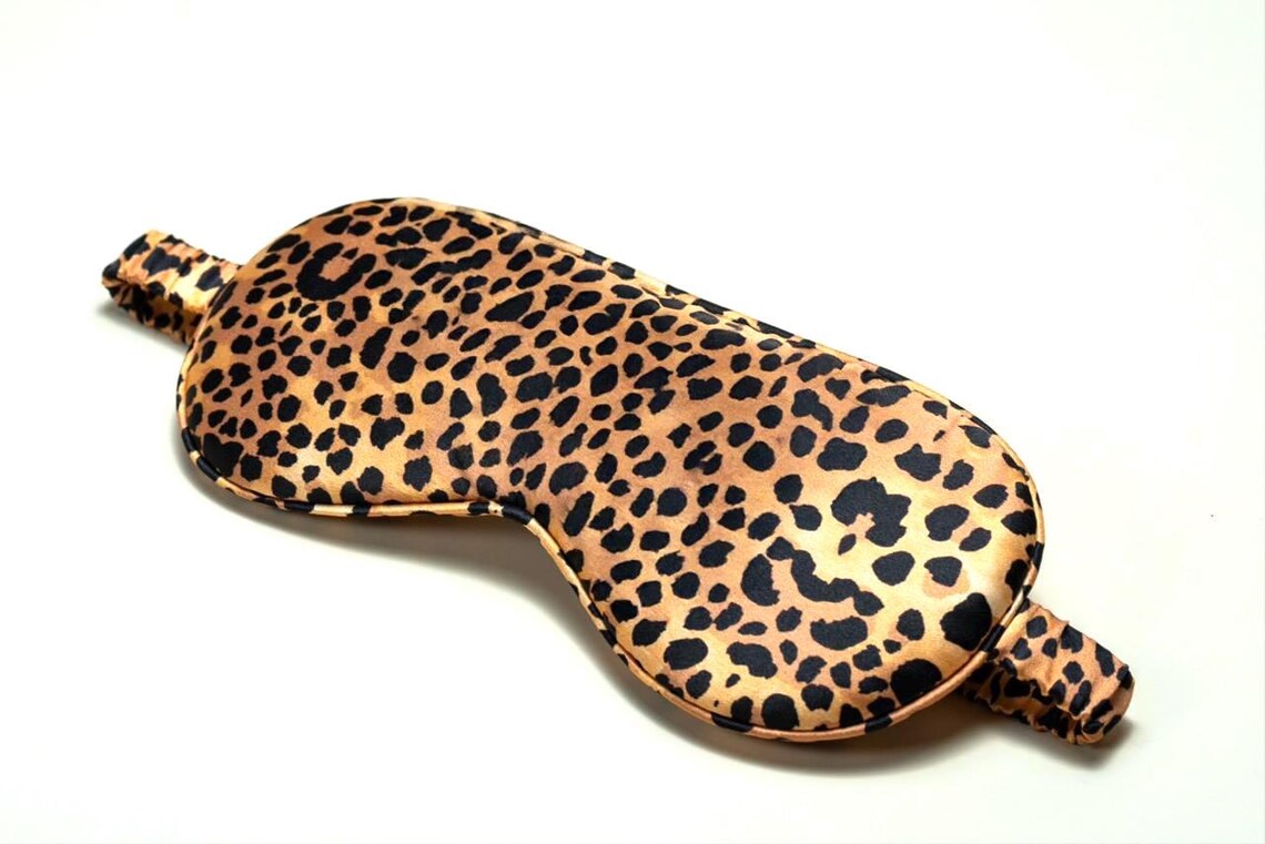 Mulberry Silk Sleep Mask, Leopard Print Eye Mask - Etsy