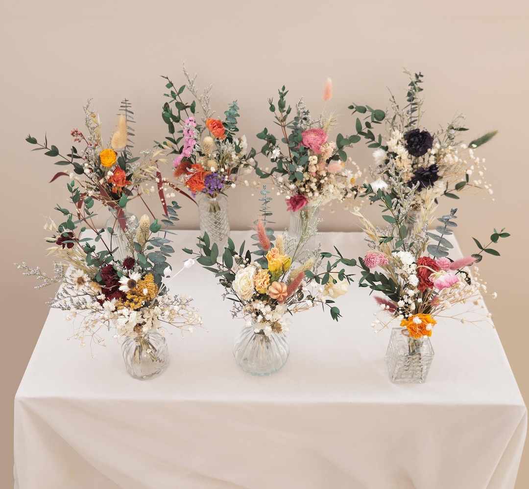 Dried Floral Bouquet Arrangement,bohemian Dried Flower Bouquet,wedding ...