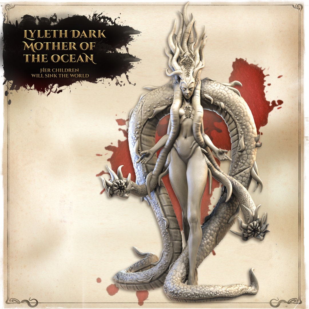 Lyleth Dark Mother of the Ocean Great Grimoire High Quality Resin 8k Print Dnd 5e RPG Tabletop ...