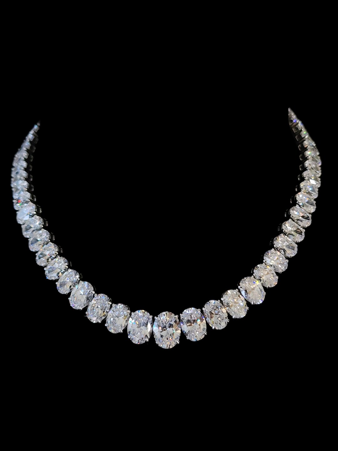 Oval Solitaire Necklace - Etsy