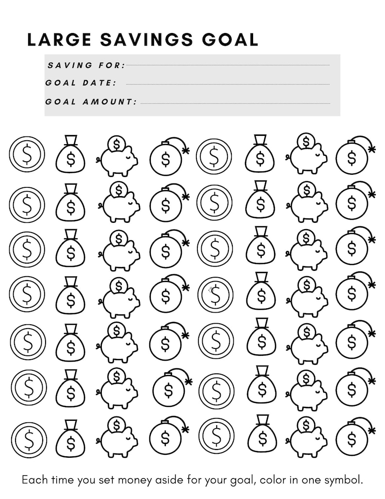 Black and White Printable Budget Sheets - Etsy
