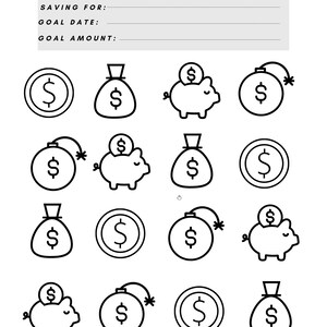 Black and White Printable Budget Sheets - Etsy
