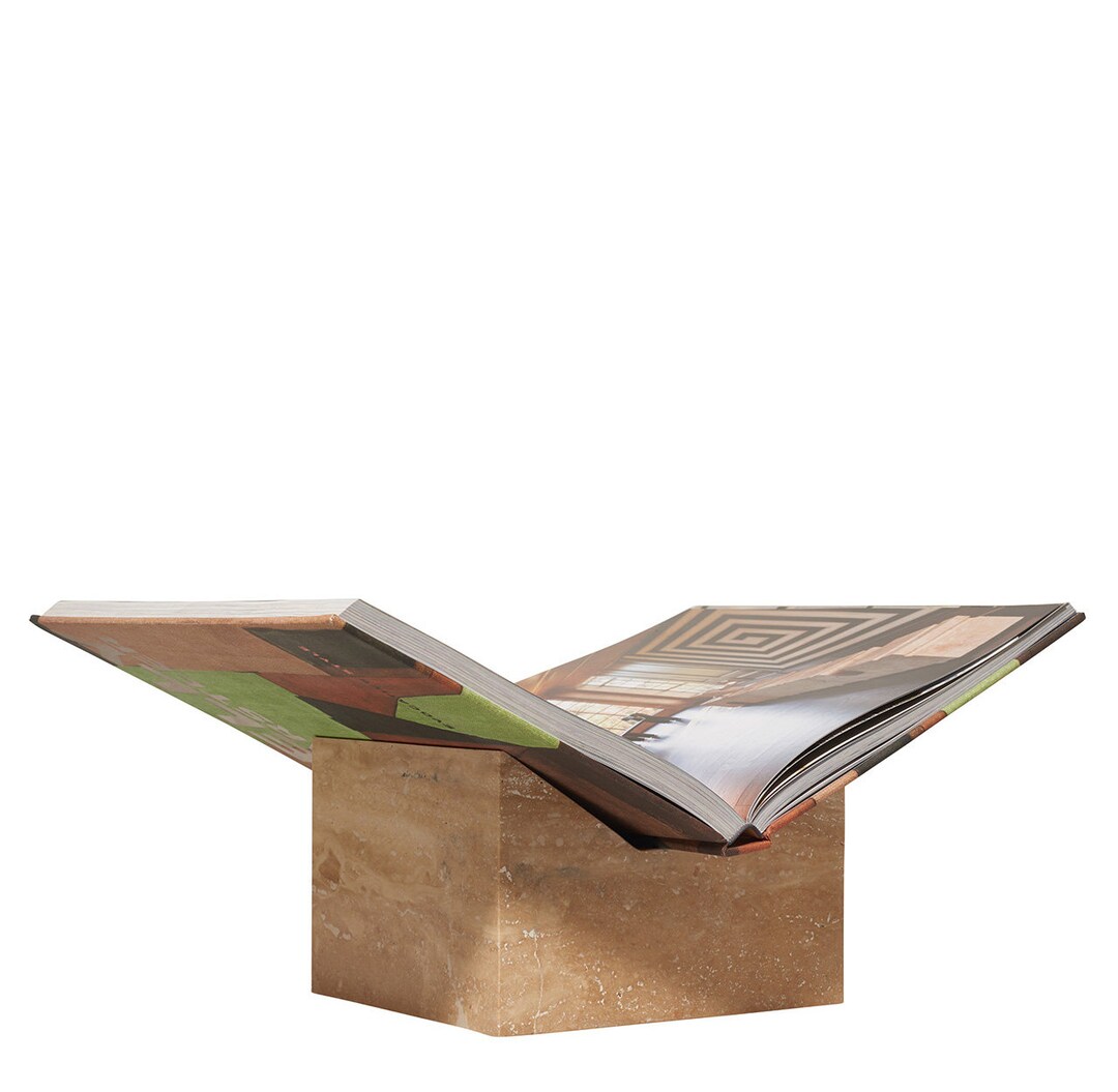 Travertine Book Stand Jep Mesa de café atril para libros - Etsy España