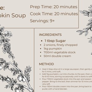 Printable Fruit Tree Recipe Card - Etsy