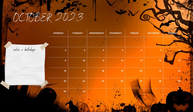 Printable 2023 Themed Calendar - Etsy