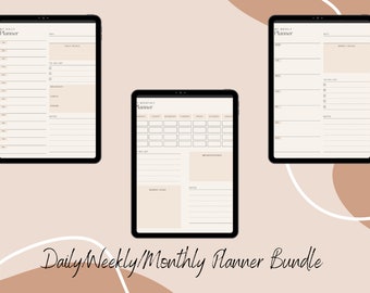 Minimalist Daily and Weekly Planner - Etsy