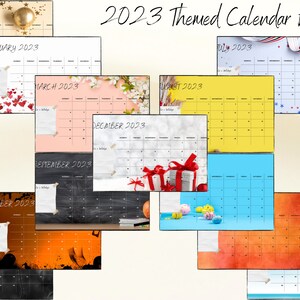 Printable 2023 Themed Calendar - Etsy