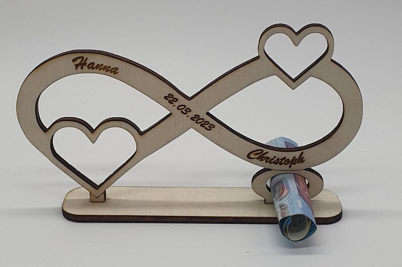 Money Gift for the Wedding Infinity Sign Personalized With - Etsy Ireland