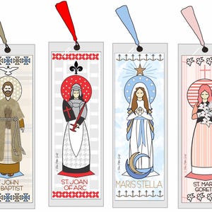 Catholic Saints' Bookmark 7"x2.5" Inch, Custom Saint Bookmark ...