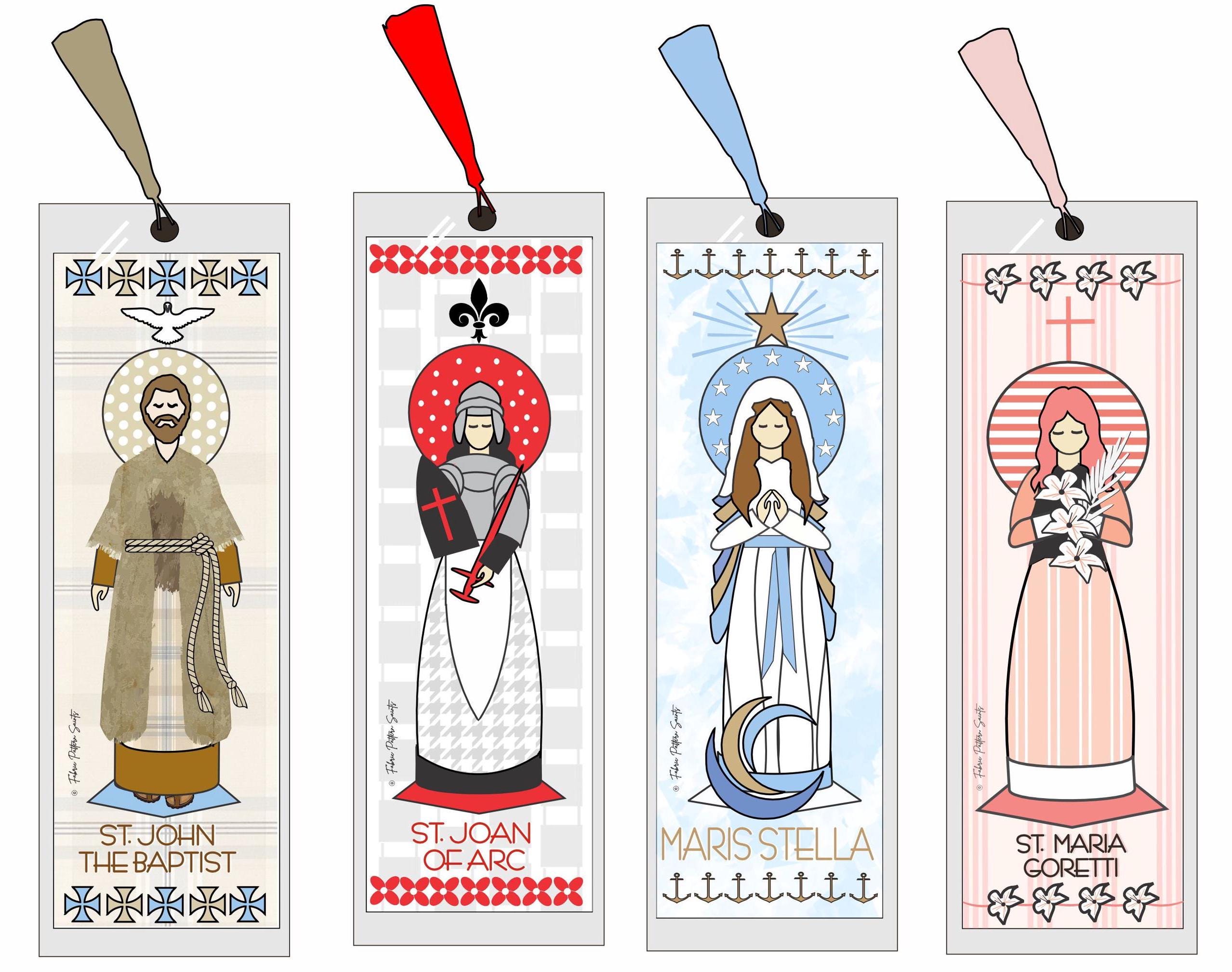 Catholic Saints' Bookmark 7"x2.5" Inch, Custom Saint Bookmark ...