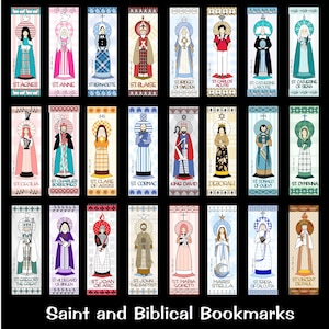 Catholic Saints' Bookmark 7"x2.5" Inch, Custom Saint Bookmark ...
