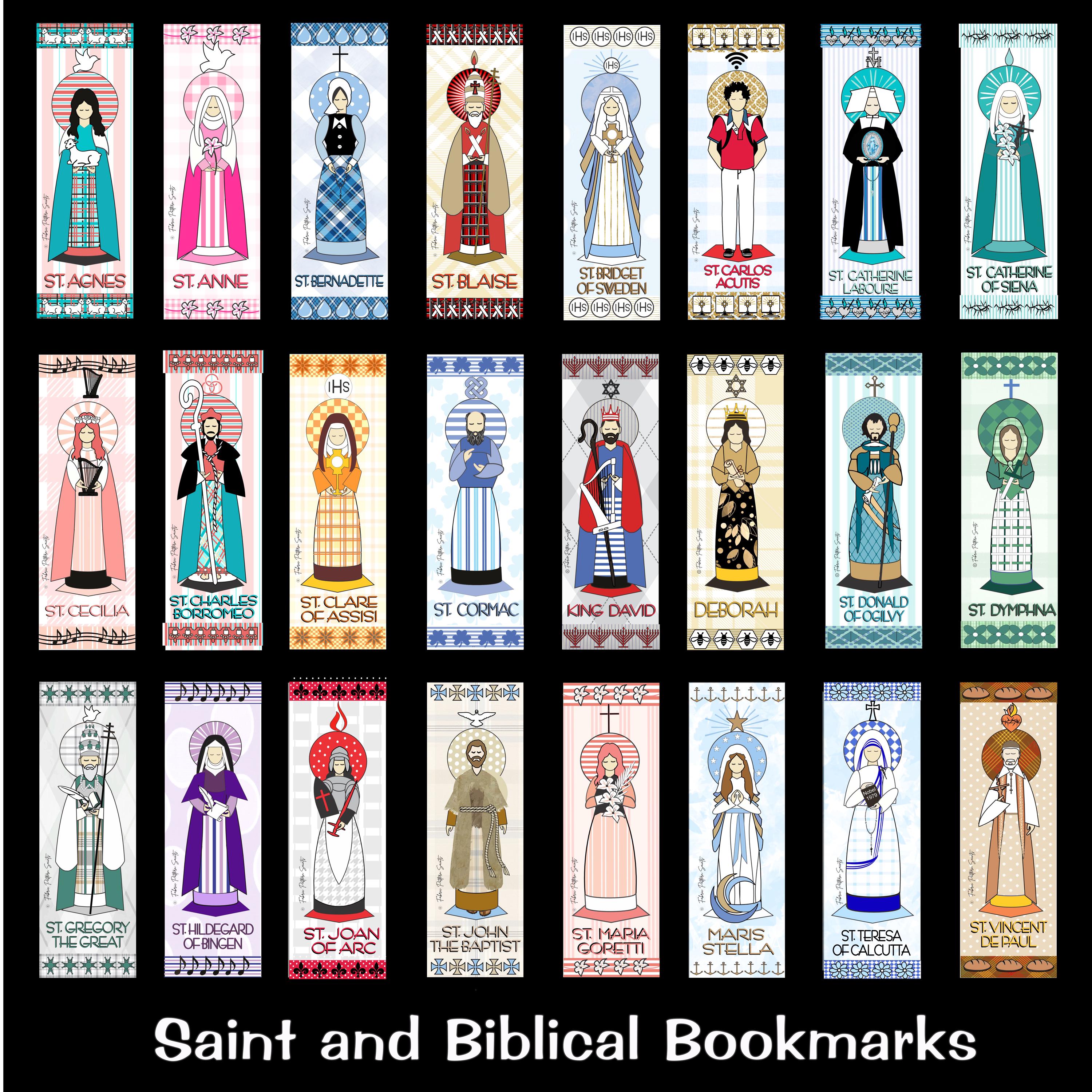 Catholic Saints' Bookmark 7"x2.5" Inch, Custom Saint Bookmark ...