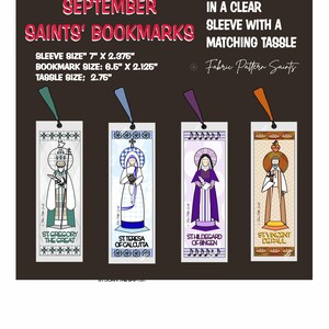 Catholic Saints' Bookmark 7"x2.5" Inch, Custom Saint Bookmark ...