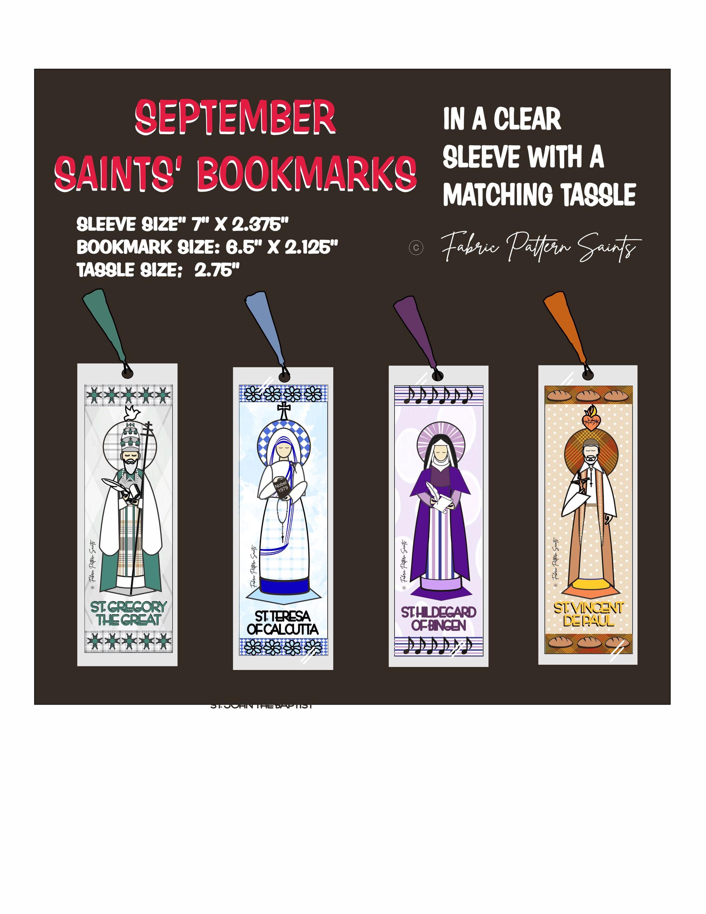 Catholic Saints' Bookmark 7"x2.5" Inch, Custom Saint Bookmark ...