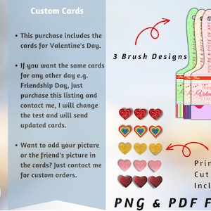 Cute Valentine's Day Paintbrush Cards Valentine for Little Artists ...