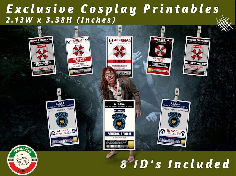 Resident Evil ID Badges | Umbrella Corp. | Bioweapons Staff Id Cards ...