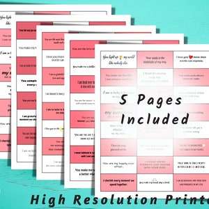 Romantic Love Notes Printable Mini Cards for Husband and Boyfriend ...