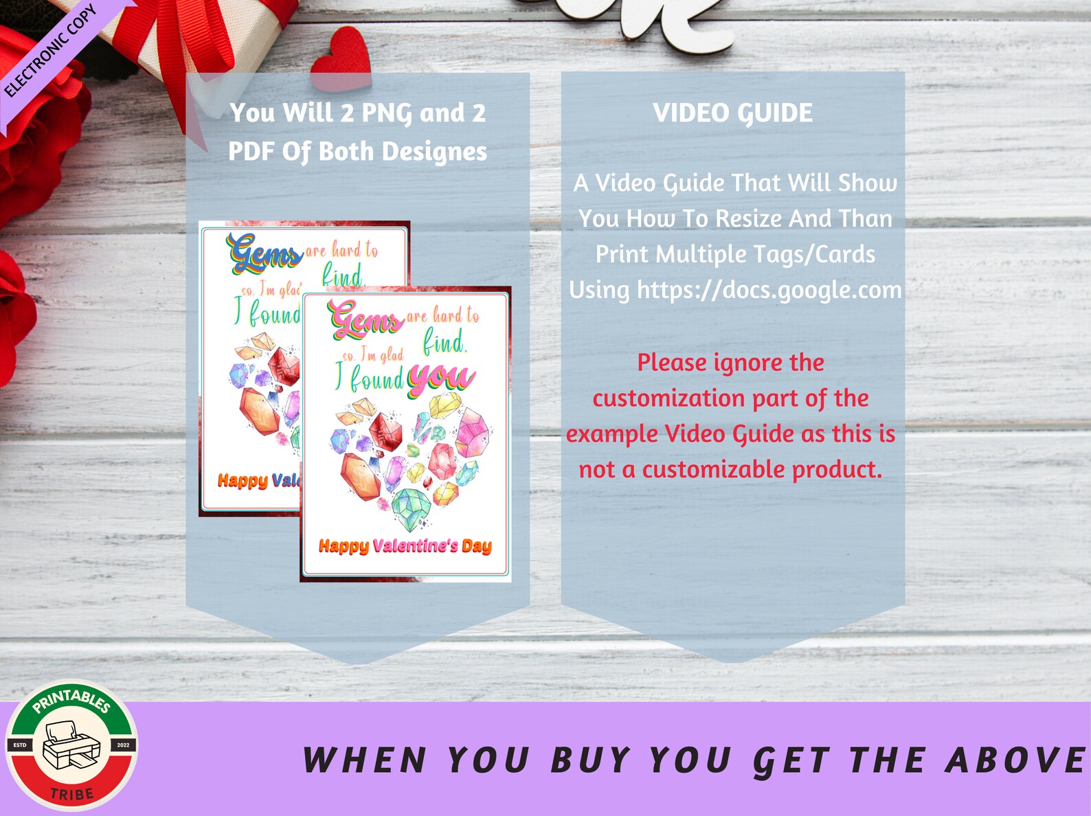 Valentine Day Tag Party Gloss Printable | Friendship Day | Gemstone ...
